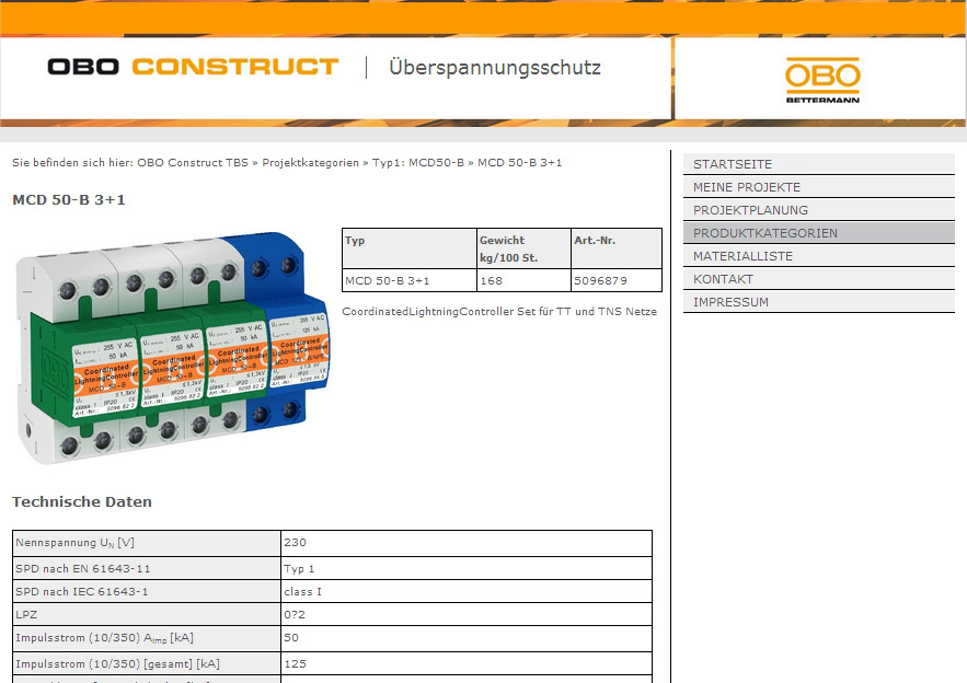 Planiranje zaštite od prenapona s programom OBO Construct | OBO