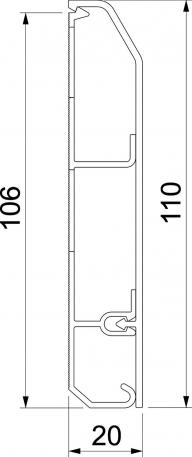 Instalacijski kanal SL 20110 2000 | bijela; RAL 9010 | OBO