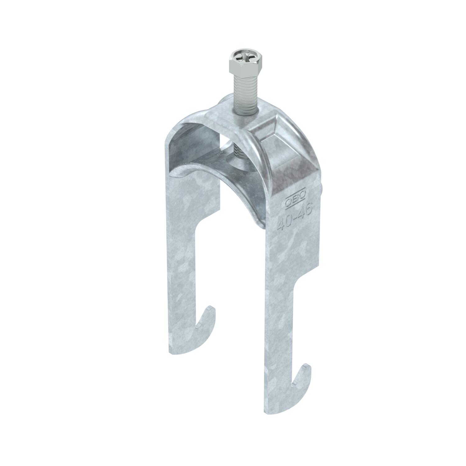 Clamp clip 2056, W-foot, single, metal pressure trough, FT | OBO