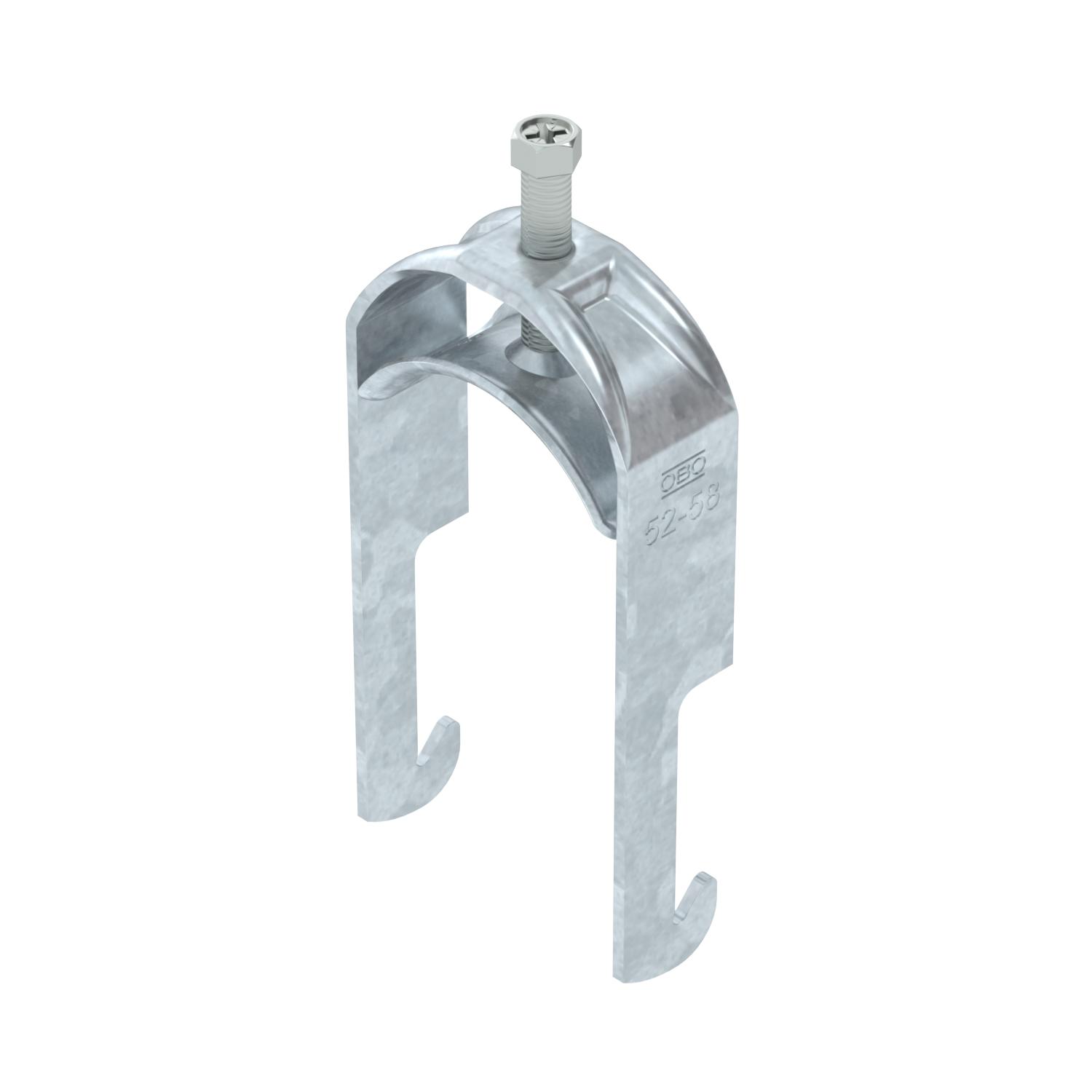 Clamp clip 2056, W-foot, single, metal pressure trough, FT | OBO